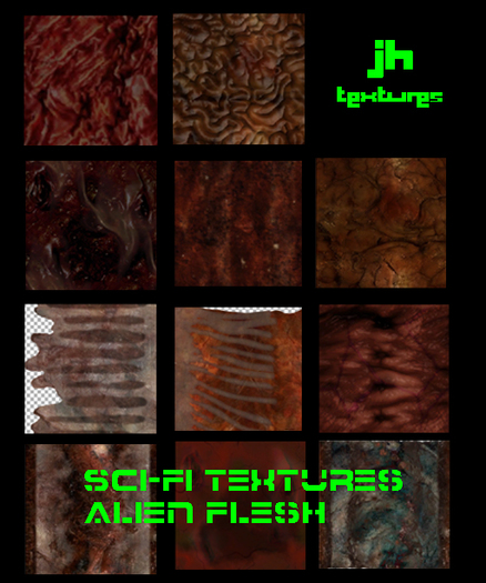 Second Life Marketplace - JH Textures - Alien Flesh pack 1